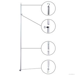 Alu Dachhakenstange 28 mm, 170-260 cm