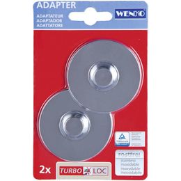 Wenko Adapter Turbo-Loc 2er Set, chrom
