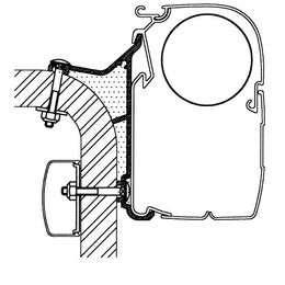 Thule Wandadapter f&uuml;r Hymer B2-Klasse, Omnistor Serie 5 und 8, L&auml;nge 4 m