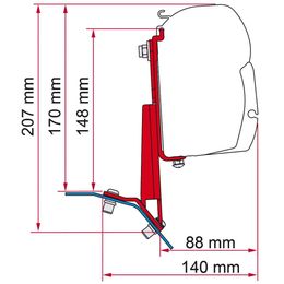 Fiamma Kit f&uuml;r F43 / F45 S / F35 pro - Ford Custom Lift Roof H1