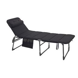 Crespo Dreibeinliege Air-Deluxe Alu, schwarz