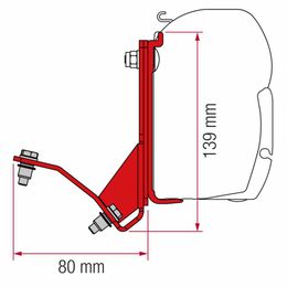 Fiamma Kit Fiat Ducato Hymercar, P&ouml;ssl H2 mit Aufstelldach f&uuml;r F45, F45 L, Zip