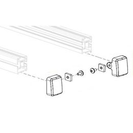 Thule Endkappen-Satz schwarz f&uuml;r L&auml;ngsschiene Ducato (Nr. 1500603185)