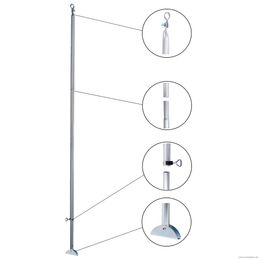 DWT Orkanst&uuml;tze mit B&uuml;gelfu&szlig; 32 x 1,5 mm Alu, 170-260 cm