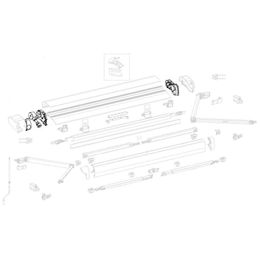 Thule Endplatten-Satz eloxiert inkl. Kurbelwerk, Omnistor 6300 (Nr. 1500603340)