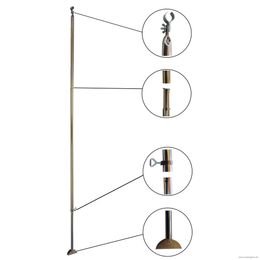 PIPER Stahl Orkanst&uuml;tze mit B&uuml;gelfu&szlig; 22 mm, 170-260 cm