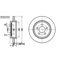 ATE Bremsscheibe 24.0112-0181.1 hinten rechts links voll 302mm f&uuml;r MAZDA FORD EF91-26-251 4659167 4513092