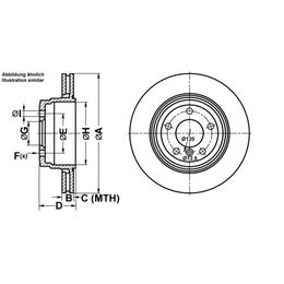ATE Bremsscheibe hinten rechts links bel&uuml;ftet 324,0mm f&uuml;r BMW 34211166127 24.0120-0178.1