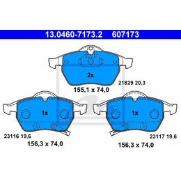 ATE Bremsensatz, Scheibenbremse Bremsensatz-Vorn und Hinten sg00000dj3 Vorderachse bel&uuml;ftet 288mm 25mm f&uuml;r Vaughall Opel SAAB CHEVROLET