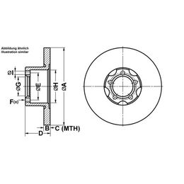 ATE Bremsscheibe vorne rechts links voll 253,0mm f&uuml;r MERCEDES-BENZ A1104210112 1104200072 A1104200072 24.0113-0111.1