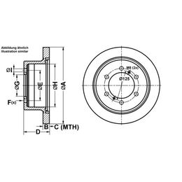 ATE Bremsscheibe 24.0118-0140.1 hinten rechts links voll 315mm f&uuml;r MITSUBISHI MB618797