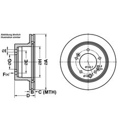 ATE Bremsscheibe hinten rechts links bel&uuml;ftet 315,0mm f&uuml;r KIA 58411-3E300 24.0120-0202.1