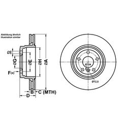 ATE Bremsscheibe hinten rechts links bel&uuml;ftet 345,0mm f&uuml;r BMW 34211166129 24.0124-0177.1