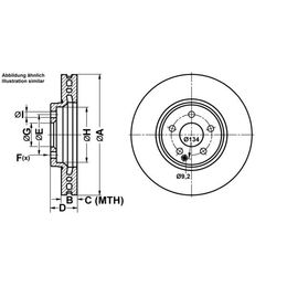 ATE Bremsscheibe 24.0132-0154.1 vorne rechts links bel&uuml;ftet 330mm f&uuml;r MERCEDES-BENZ 2114211112 A2114211112