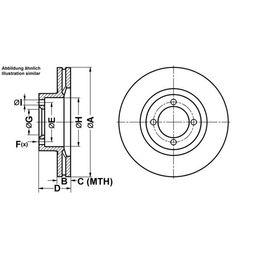 ATE Bremsscheibe 24.0123-0100.1 vorne rechts links bel&uuml;ftet 246mm f&uuml;r VAUXHALL OPEL 90009433 569036
