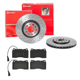 Brembo Bremsensatz-Vorderachse XTRA LINE / STANDARD SK8K0F12Q9 Bremsensatz, Scheibenbremse vorne rechts links Gelocht/innenbel. 330mm f&uuml;r RENAULT ALFA
