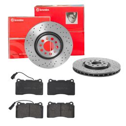 Brembo Bremsensatz-Vorderachse XTRA LINE / STANDARD SK8K0F1JI1 Bremsensatz, Scheibenbremse vorne rechts links Gelocht/innenbel. 330mm f&uuml;r ALFA ROMEO J