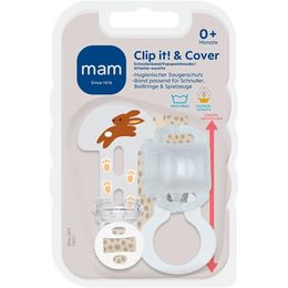 Schnullerband Clip it! & Cover creme MAM