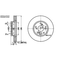 ATE Bremsscheibe vorne rechts links bel&uuml;ftet 282,0mm f&uuml;r HONDA 45251-S1A-E40 24.0125-0183.1