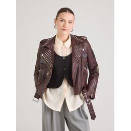 AllSaints Jacke Damen Gr&ouml;&szlig;e M dunkelgrau / khaki / kirschrot / schwarz