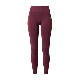 ICANIWILL - Sport-Hosen 'Smooth Seamless Tights W' Damen Gr&ouml;&szlig;e XL weinrot / silber