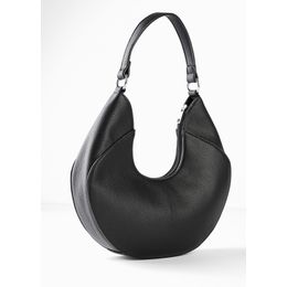 bonprix Handtasche in rundlicher Form, schwarz