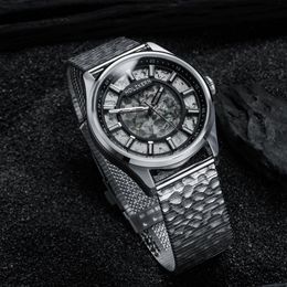 Holzkern Holzuhr Nomadics (Achat/Silber), Herren, Naturholz