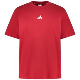 Gro&szlig;e Gr&ouml;&szlig;en Adidas T-Shirt aus Baumwolle Farbe dunkelrot Gr&ouml;&szlig;e: XXL