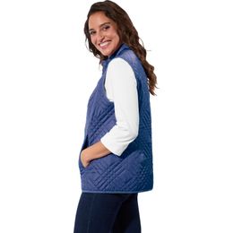 WITT Damen Steppweste in pflegeleichter Qualit&auml;t, jeansblau, Gr&ouml;&szlig;e 38