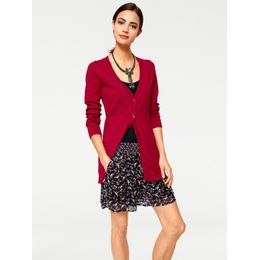 Heine Witt Damen Feinstrickjacke mit Taschen, rot, Gr&ouml;&szlig;e 38