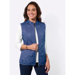 WITT Damen Steppweste in pflegeleichter Qualit&auml;t, jeansblau, Gr&ouml;&szlig;e 46