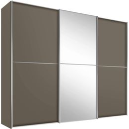 Schwebet&uuml;renschrank STAUD "Sinfonie Plus, edles Design in hochwertiger Qualit&auml;t, Made in Germany", braun (mocca), B:298cm H:222cm T:68cm, Holzwerkstoff, Schr&auml;nke, Schwebet&uuml;renschrank, Mit Spiegelt&uuml;re und vier verschiedenen Ausstattungsvarianten