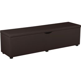 Hockerbank Home Affaire "Standard", braun, B:120cm H:42cm T:40cm, Struktur fein (100% Polyester) f&uuml;r Bett &raquo;Classico&laquo;, &raquo;Piazza&laquo;, &raquo;Premium&laquo; und &raquo;Vega&laquo;;Struktur (100% Polyester) f&uuml;r Bett &raquo;Crato&laquo; und &raquo;Lucina&laquo;;Struktur (60% Baumwolle, 40% Leinen) f&uuml;r Bett &raquo;Kiss&laquo;;Kunstleder f&uuml;r Bett &raquo;Natura&laquo;;Struktur (100% Polyester) f&uuml;r Bett &raquo;Nordica&laquo;, Hocker, Breite 120cm oder 160cm, auch als Garderobenbank oder Bettb