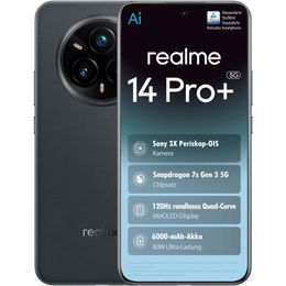 REALME Smartphone "14 Pro+ 5G 512GB 12GB", grau (suede gray), 512 GB, Mobiltelefone