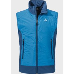 Sch&ouml;ffel Funktionsweste SCH&Ouml;FFEL "Hybrid Vt Style Blaueis MNS", Herren, Gr. 54, blau (8405, blau), Oberstoff: 86% Nylon, 14% Elasthan; Oberstoff Vorderteil: 100% Nylon; (Coating: Polyurethan); Futter: 100% Polyester; Wattierung: 100% Polyester, ohne Ausschnitt, Westen Funktionsweste