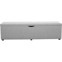 Hockerbank Home Affaire "Standard", grau (hellgrau), B:160cm H:42cm T:40cm, Struktur fein (100% Polyester) f&uuml;r Bett &raquo;Classico&laquo;, &raquo;Piazza&laquo;, &raquo;Premium&laquo; und &raquo;Vega&laquo;;Struktur (100% Polyester) f&uuml;r Bett &raquo;Crato&laquo; und &raquo;Lucina&laquo;;Struktur (60% Baumwolle, 40% Leinen) f&uuml;r Bett &raquo;Kiss&laquo;;Kunstleder f&uuml;r Bett &raquo;Natura&laquo;;Struktur (100% Polyester) f&uuml;r Bett &raquo;Nordica&laquo;, Hocker, Breite 120cm oder 160cm, auch als Garderobenbank 