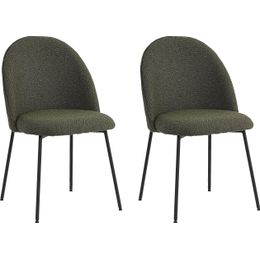 Polsterstuhl Tom Tailor HOME, gr&uuml;n (gr&uuml;n, schwarz, schwarz), B:49,5cm H:84cm T:47,5cm, Metall, Polyester, St&uuml;hle, Polsterstuhl, mit abgerundeter R&uuml;ckenlehne