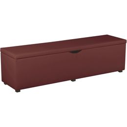 Hockerbank Home Affaire "Standard", orange (terra), B:120cm H:42cm T:40cm, Struktur fein (100% Polyester) f&uuml;r Bett &raquo;Classico&laquo;, &raquo;Piazza&laquo;, &raquo;Premium&laquo; und &raquo;Vega&laquo;;Struktur (100% Polyester) f&uuml;r Bett &raquo;Crato&laquo; und &raquo;Lucina&laquo;;Struktur (60% Baumwolle, 40% Leinen) f&uuml;r Bett &raquo;Kiss&laquo;;Kunstleder f&uuml;r Bett &raquo;Natura&laquo;;Struktur (100% Polyester) f&uuml;r Bett &raquo;Nordica&laquo;, Hocker, Breite 120cm oder 160cm, auch als Garderobenbank o