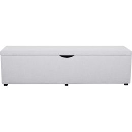 Hockerbank Home Affaire "Standard", grau (hellgrau), B:160cm H:42cm T:40cm, Struktur fein (100% Polyester) f&uuml;r Bett &raquo;Classico&laquo;, &raquo;Piazza&laquo;, &raquo;Premium&laquo; und &raquo;Vega&laquo;;Struktur (100% Polyester) f&uuml;r Bett &raquo;Crato&laquo; und &raquo;Lucina&laquo;;Struktur (60% Baumwolle, 40% Leinen) f&uuml;r Bett &raquo;Kiss&laquo;;Kunstleder f&uuml;r Bett &raquo;Natura&laquo;;Struktur (100% Polyester) f&uuml;r Bett &raquo;Nordica&laquo;, Hocker, Breite 120cm oder 160cm, auch als Garderobenbank 