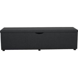 Hockerbank Home Affaire "Standard", grau (anthrazit), B:160cm H:42cm T:40cm, Struktur fein (100% Polyester) f&uuml;r Bett &raquo;Classico&laquo;, &raquo;Piazza&laquo;, &raquo;Premium&laquo; und &raquo;Vega&laquo;;Struktur (100% Polyester) f&uuml;r Bett &raquo;Crato&laquo; und &raquo;Lucina&laquo;;Struktur (60% Baumwolle, 40% Leinen) f&uuml;r Bett &raquo;Kiss&laquo;;Kunstleder f&uuml;r Bett &raquo;Natura&laquo;;Struktur (100% Polyester) f&uuml;r Bett &raquo;Nordica&laquo;, Hocker, Breite 120cm oder 160cm, auch als Garderobenbank