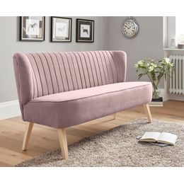 2-Sitzer Home Affaire "Campi", rosa (flamingo), B:140cm H:81cm T:67cm, 92% Polyester, 8% Nylon, Sofas, bequemes K&uuml;chensofa, frei im Raum stellbar