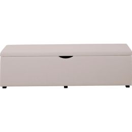 Hockerbank Home Affaire "Standard", beige, B:120cm H:42cm T:40cm, Struktur fein (100% Polyester) f&uuml;r Bett &raquo;Classico&laquo;, &raquo;Piazza&laquo;, &raquo;Premium&laquo; und &raquo;Vega&laquo;;Struktur (100% Polyester) f&uuml;r Bett &raquo;Crato&laquo; und &raquo;Lucina&laquo;;Struktur (60% Baumwolle, 40% Leinen) f&uuml;r Bett &raquo;Kiss&laquo;;Kunstleder f&uuml;r Bett &raquo;Natura&laquo;;Struktur (100% Polyester) f&uuml;r Bett &raquo;Nordica&laquo;, Hocker, Breite 120cm oder 160cm, auch als Garderobenbank oder Bettb