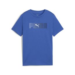 T-Shirt Puma "ESS LOGO LAB TEE B", Jungen, Gr. 176, mountain blau, Jersey, Obermaterial: 100% Baumwolle, unifarben, regular fit normal, Rundhals, Shirts T-Shirt