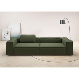 3-Sitzer Home Affaire "Watertown moderner 3-Sitzer", gr&uuml;n (oliv), B:306cm H:68cm T:118cm, 100% Polyester, Sofas, extra breites Sofa mit in eleganten Bez&uuml;gen & gro&szlig;z&uuml;giger Sitzfl&auml;che