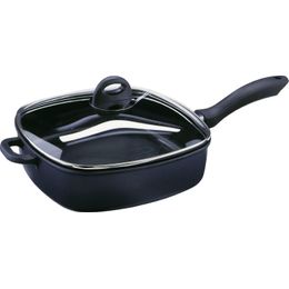 Schmorpfanne GSW "Gourmet", schwarz, H:7cm Ø:28cm, Pfannen, Schmorpfanne, Fett-Trenn-Pfanne, robuste Qualtiät, 28x28 cm, Induktion