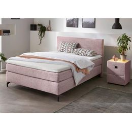 Jockenh&ouml;fer Boxspringbett JOCKENH&Ouml;FER GRUPPE ""Alinas" OTTOs Choice Topseller, inkl. Topper", rosa (altrosa 369, 05), B:144cm L:211cm, Bezug Bett: Feinstruktur (100% Polyester);Topper und Matratzenspiegel: 100% Polyester, Komplettbetten, Boxspringbett, erh&auml;ltlich in unterschiedlichen Breiten und Farbvarianten