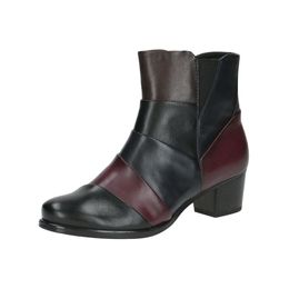 Stiefelette Caprice "Caprice Stiefelette Leder", Damen, Gr. 38, schwarz (schwarz kombi), Leder, Schuhe Stiefelette