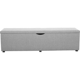 Hockerbank Home Affaire "Standard", grau (hellgrau), B:120cm H:42cm T:40cm, Struktur fein (100% Polyester) f&uuml;r Bett &raquo;Classico&laquo;, &raquo;Piazza&laquo;, &raquo;Premium&laquo; und &raquo;Vega&laquo;;Struktur (100% Polyester) f&uuml;r Bett &raquo;Crato&laquo; und &raquo;Lucina&laquo;;Struktur (60% Baumwolle, 40% Leinen) f&uuml;r Bett &raquo;Kiss&laquo;;Kunstleder f&uuml;r Bett &raquo;Natura&laquo;;Struktur (100% Polyester) f&uuml;r Bett &raquo;Nordica&laquo;, Hocker, Breite 120cm oder 160cm, auch als Garderobenbank 