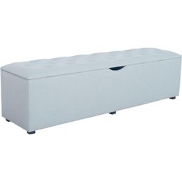 Hockerbank Home Affaire "Knobbed", blau (petrol), B:160cm H:42cm T:40cm, Struktur fein (100% Polyester) f&uuml;r Bett Classico, Piazza, Premium und Vega;Struktur (100% Polyester) f&uuml;r Bett Crato und Lucina;Struktur (60% Baumwolle, 40% Leinen) f&uuml;r Bett Kiss;Kunstleder f&uuml;r Bett Natura;Struktur (100% Polyester) f&uuml;r Bett Nordica, Hocker, Hockerbank mit Stauraum, Breite 120 cm und 160 cm