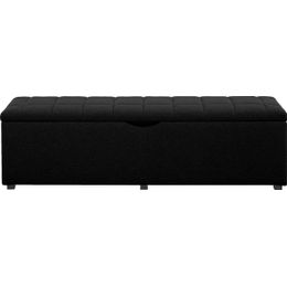 Hockerbank Home Affaire "Checked", grau (anthrazit), B:160cm H:42cm T:40cm, Struktur fein (100% Polyester) f&uuml;r Bett Classico, Piazza, Premium und Vega;Struktur (100% Polyester) f&uuml;r Bett Crato und Lucina;Struktur (60% Baumwolle, 40% Leinen) f&uuml;r Bett Kiss;Kunstleder f&uuml;r Bett Natura;Struktur (100% Polyester) f&uuml;r Bett Nordica, Hocker, mit Stauraum, Breite 120 cm und 160 cm, als Bettbank geeignet